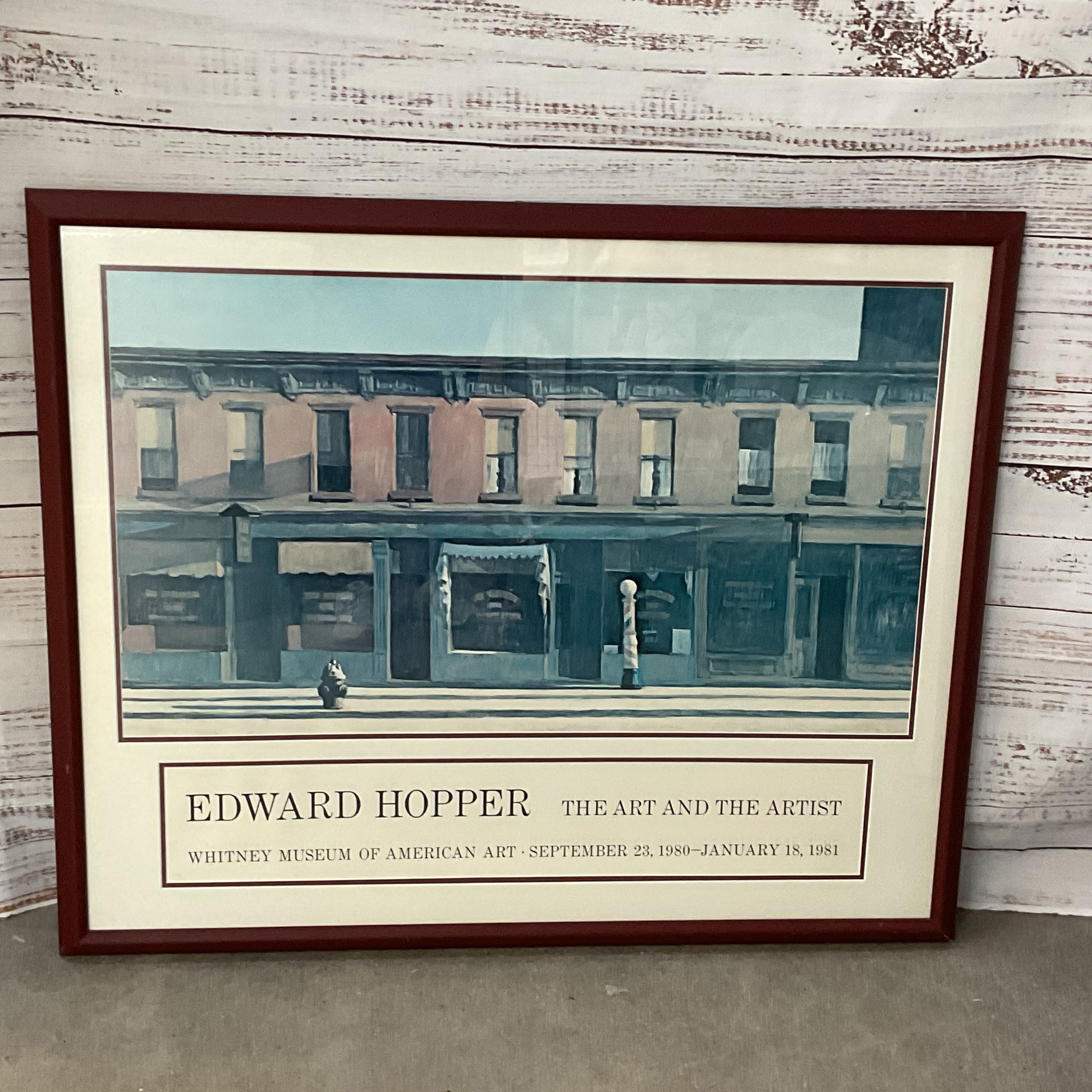 EDWARD HOPPER "The Art And The Artist" Exhibit Whitney Museum Lithogra ...